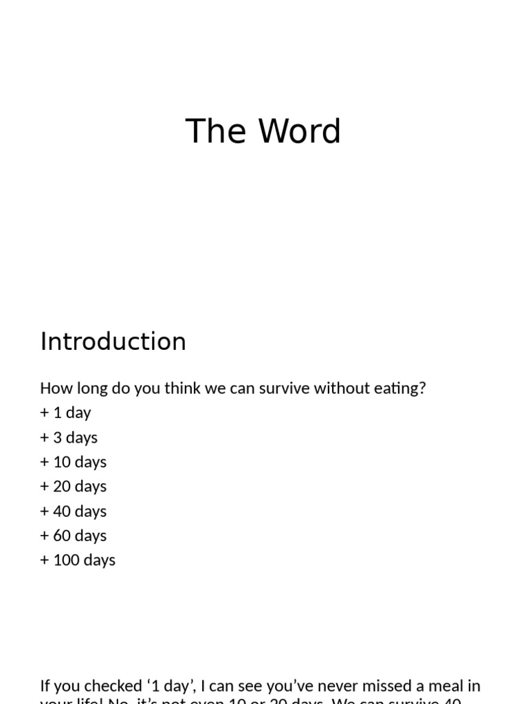 Lesson 5 The Word | PDF