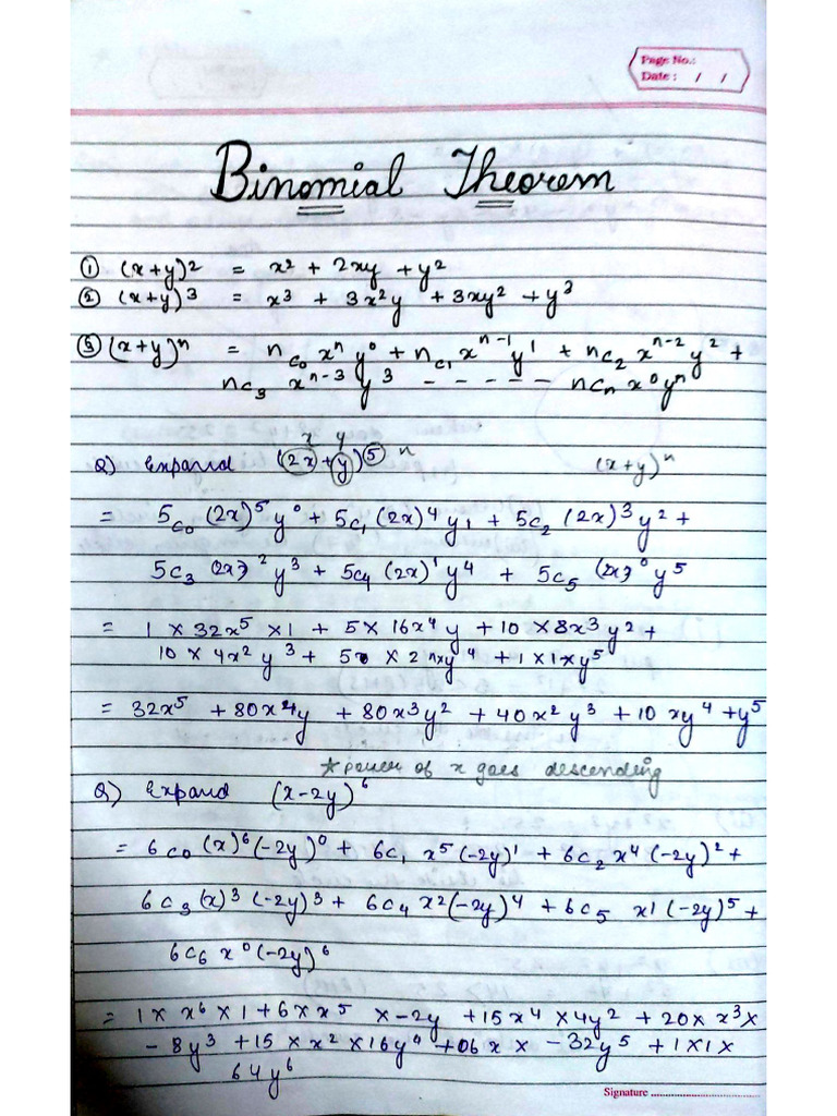 Binomial Theorem 240119 211711 | PDF