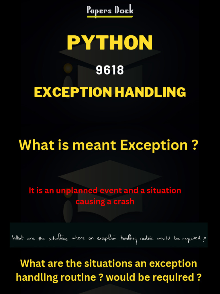 Exception Handling | PDF Exception Handling | PDF
