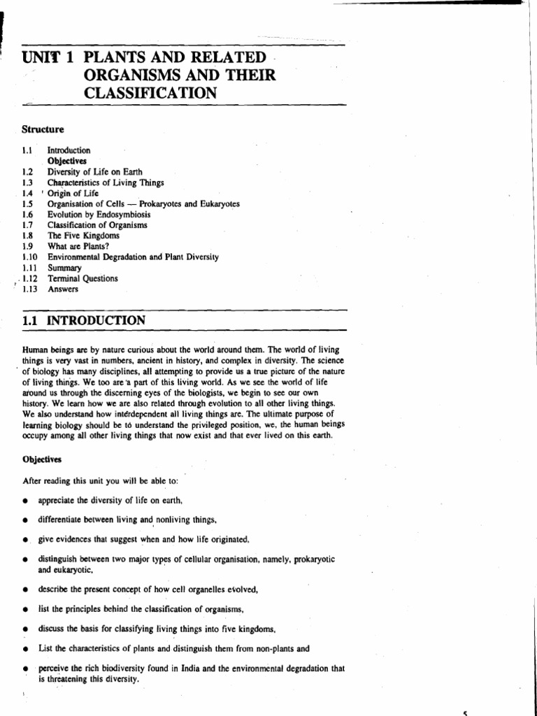 Plant Diversity and Classification Guide | PDF | Eukaryotes | Cell ...