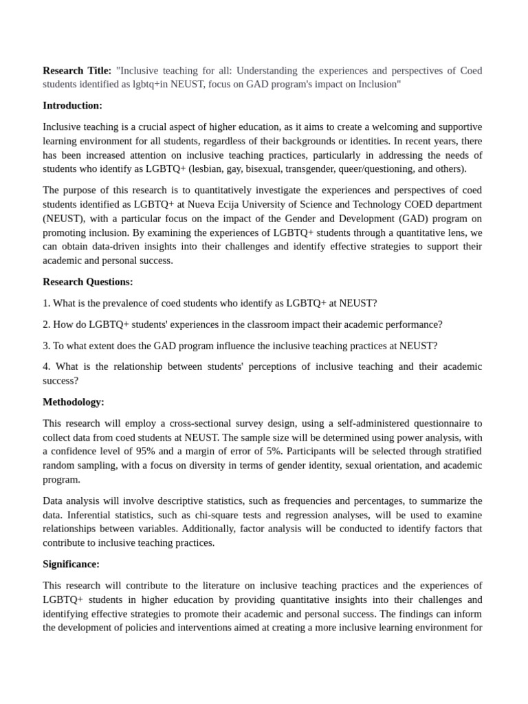 gad - inclusion | PDF | Survey Methodology | Identity (Social Science)