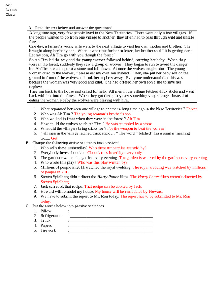 English task smp | PDF