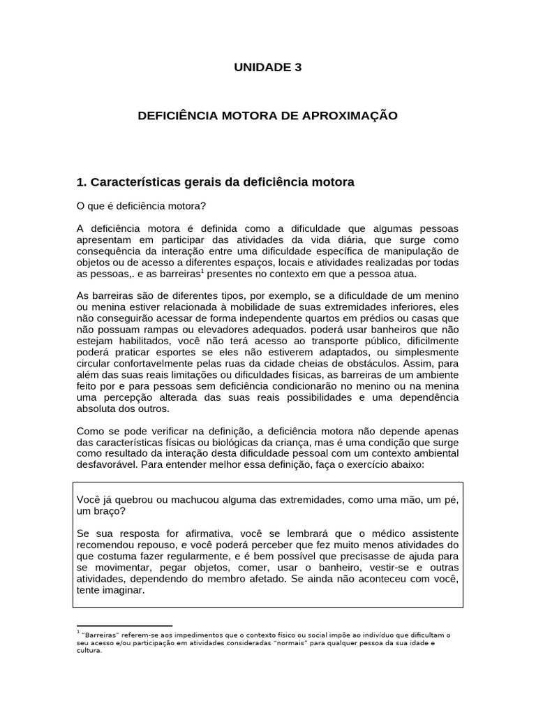 Estratégias Educativas em Deficiência Motora | PDF | Aprendizado ...