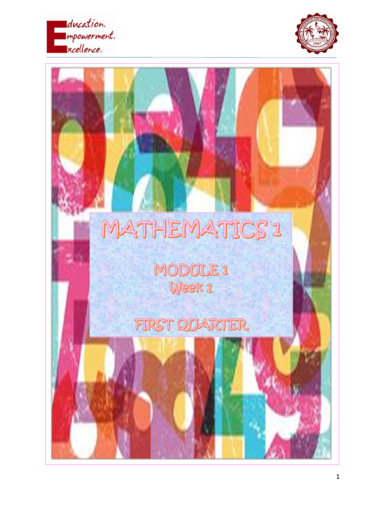 Math 1 Module 1 Qtr 1- Week 1 - FDL | PDF | Fruit | Mathematics