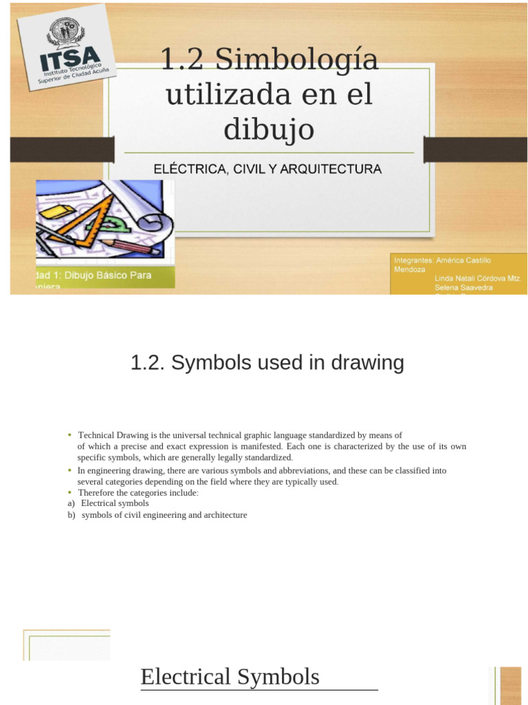 Symbolism Used in The Drawing | PDF | Engineering | Drawing
