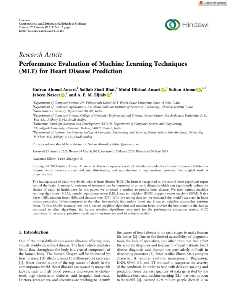 Performance Evaluation of Machine Learning Techniques | PDF | Machine Learning | Support Vector ...
