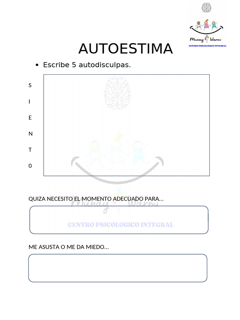 Fichas Autoestima | PDF | Autoestima