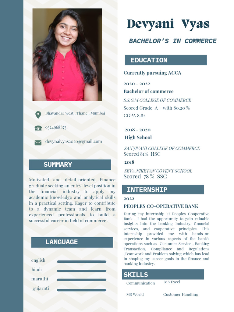 Devyani vyas resume | PDF | Learning | Cognition