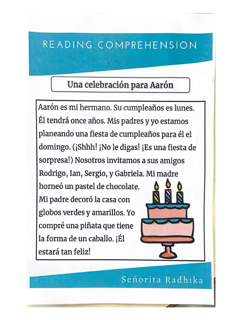 Reading Comprehension | PDF