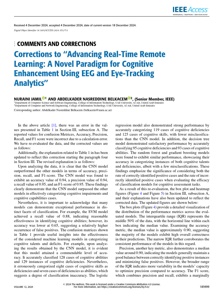 Corrections To Advancing Real-Time Remote Learning A Novel Paradigm For Cognitive Enhancement ...