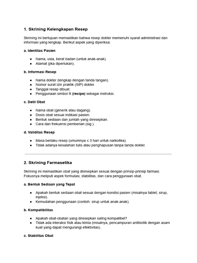 Skrining Resep | PDF
