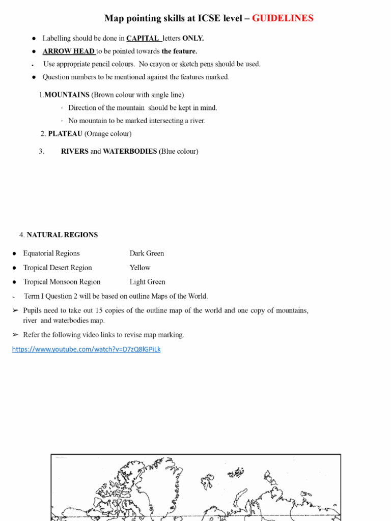 Grade 9 World Map Marking | PDF