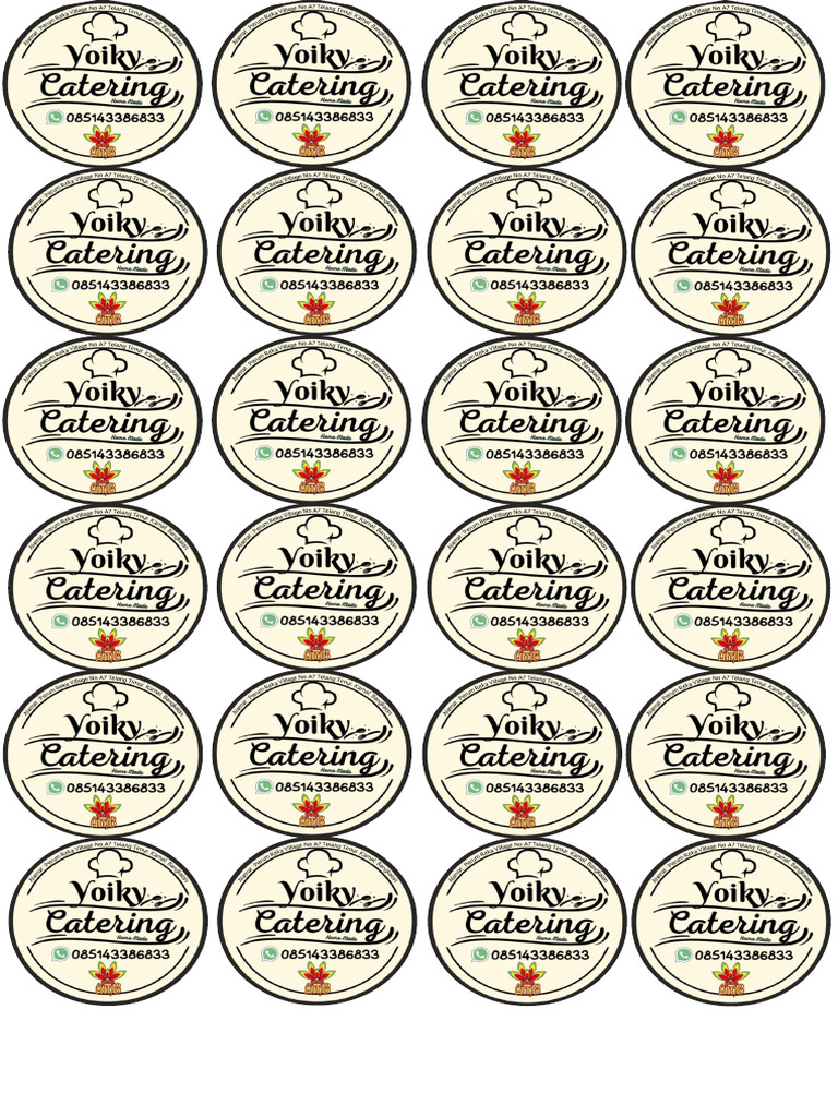 Cetak Stiker Yoiki Cathering F4 Pdf