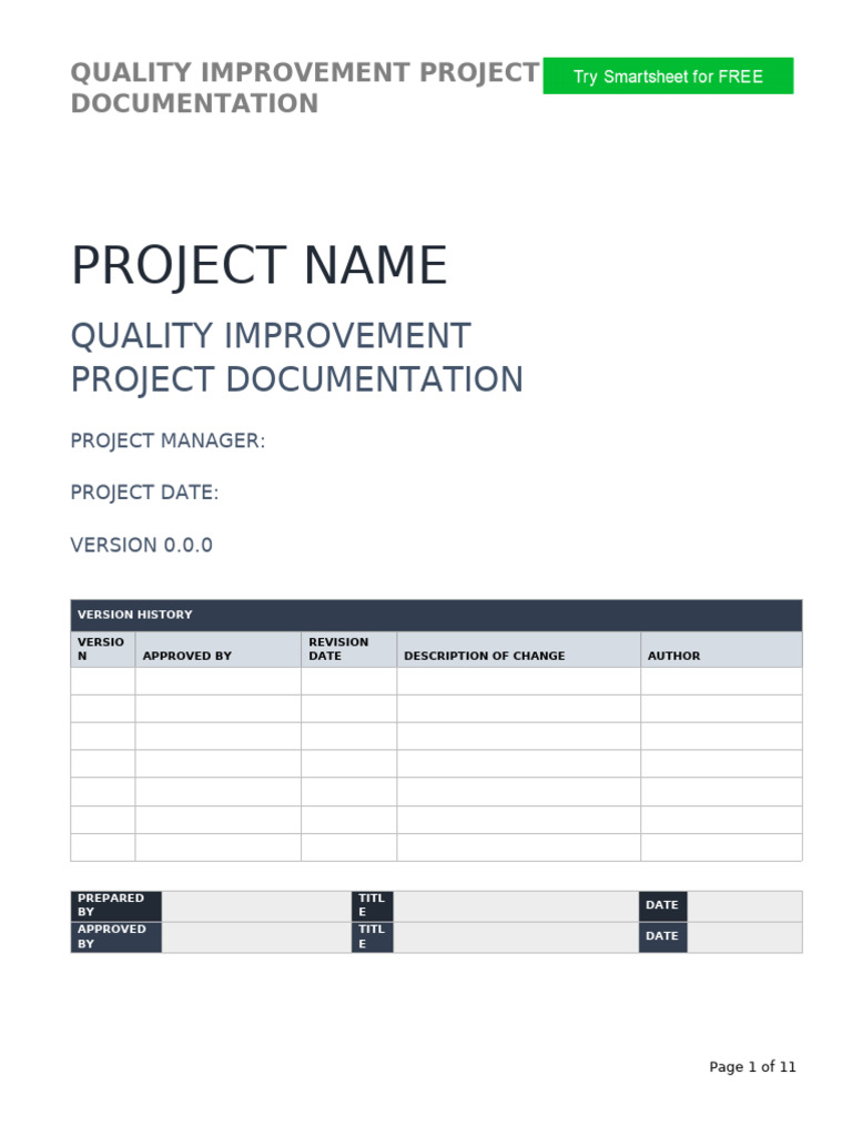 Quality Improvement Project-Vimp | PDF