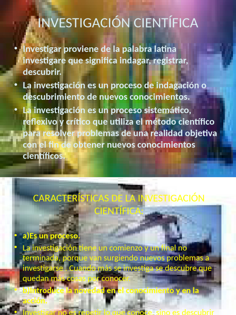 Características de la Investigación Científica | PDF | Método ...