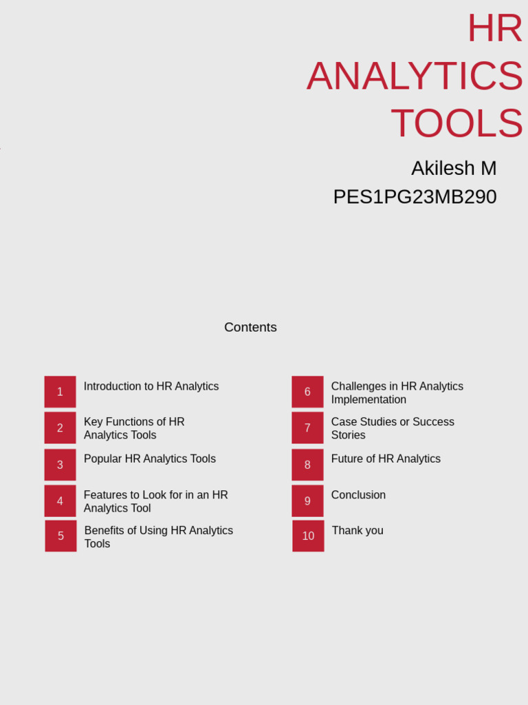 HR Analytical Tools | PDF | Analytics | Predictive Analytics