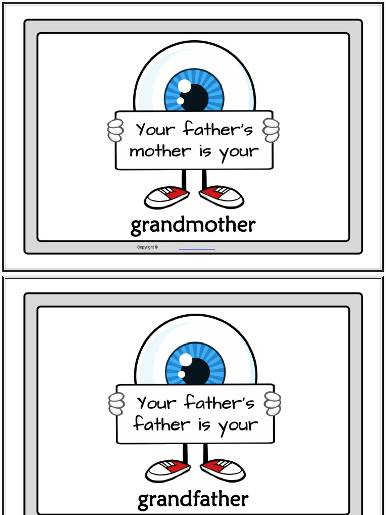 Family Members Vocabulary Esl Printable Flashcards With Words For Kids ...