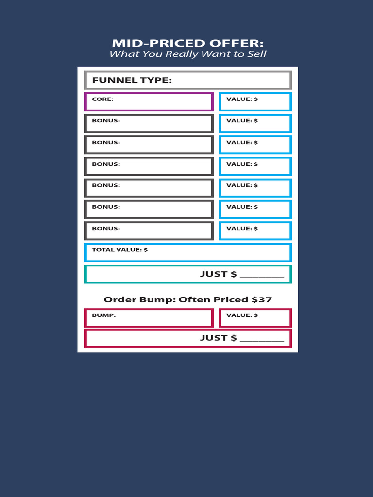 Funnel Business Plan Mid-Priced Offer | PDF