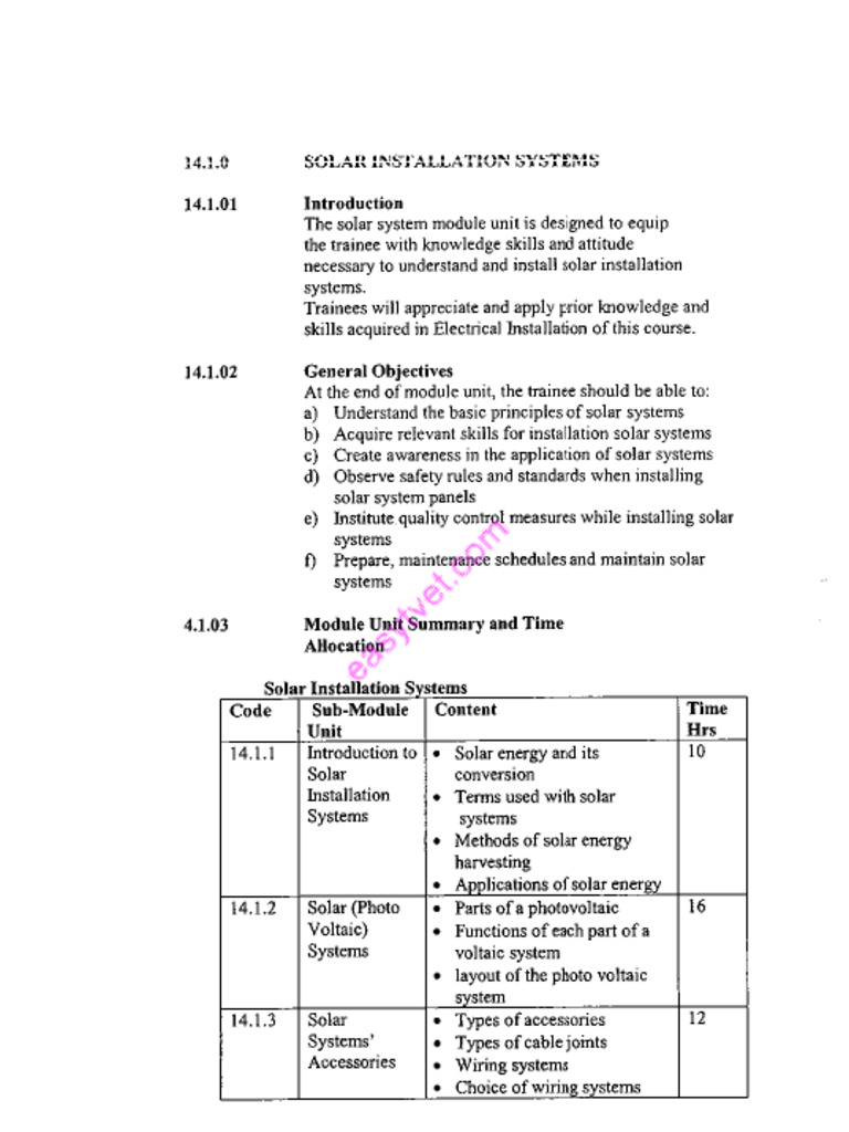 Solar Installation Technology Notes Qwgdwu | PDF