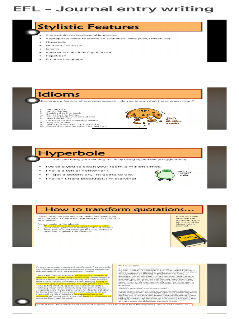 EFL - Journal Entry Writing | PDF