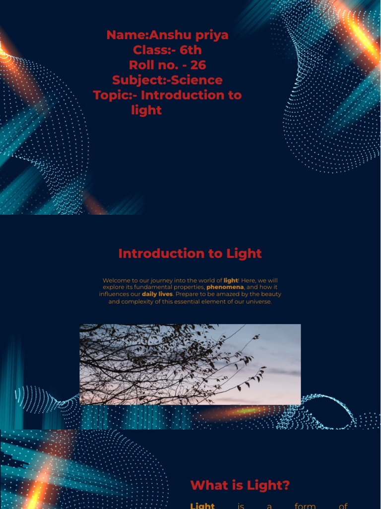 Introduction to light | PDF | Light | Reflection (Physics)