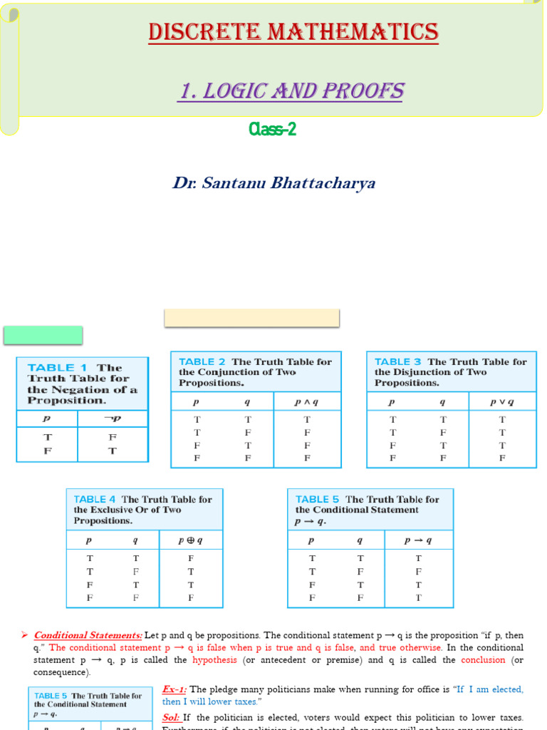 Discrete Class 2 | PDF | If And Only If | Syntax (Logic)
