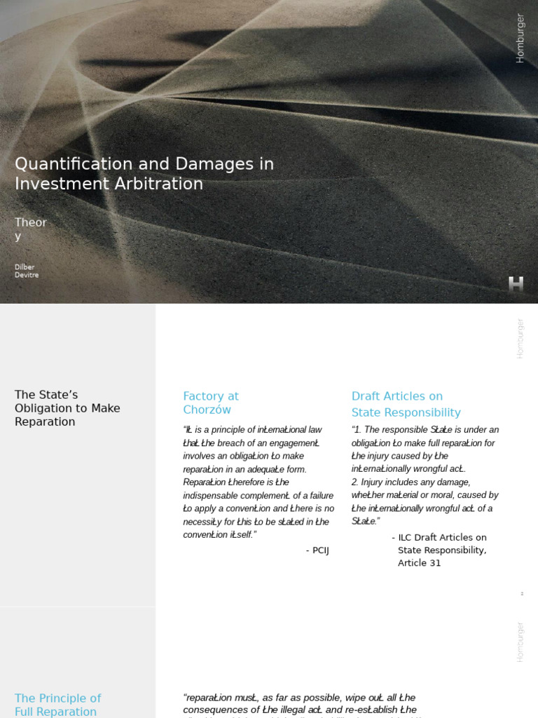 Quantification and Damages in Investment Arbitration | PDF | Eminent ...