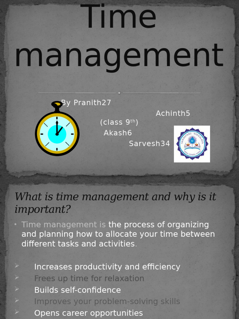 Time Management | PDF | Time Management | Professional Skills