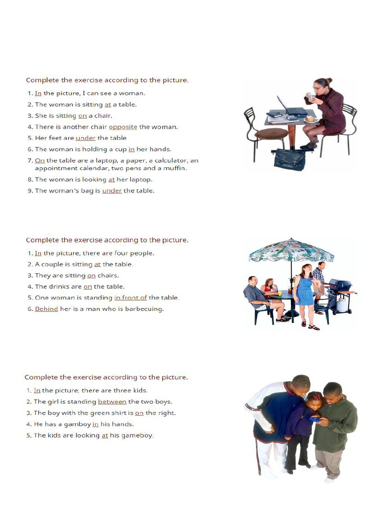 1.1. Prepositions Answer Key | PDF
