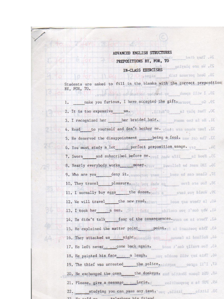 Prepositions II | PDF