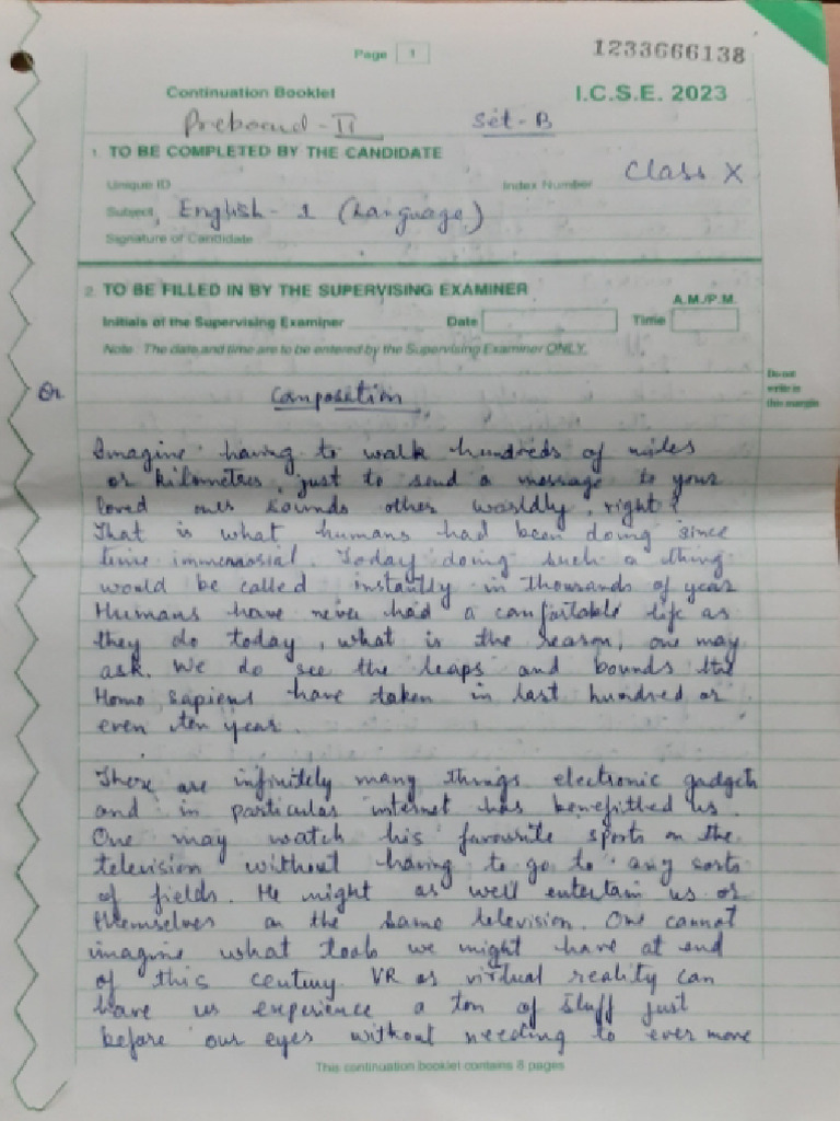 Class10, English Language, Set B, II Pre. Board Exam.2025, Sample ...