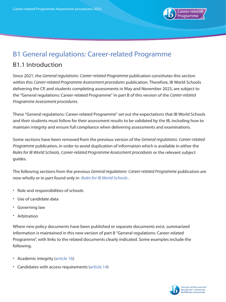 CP 2023 GENERAL REGULATIONS | PDF