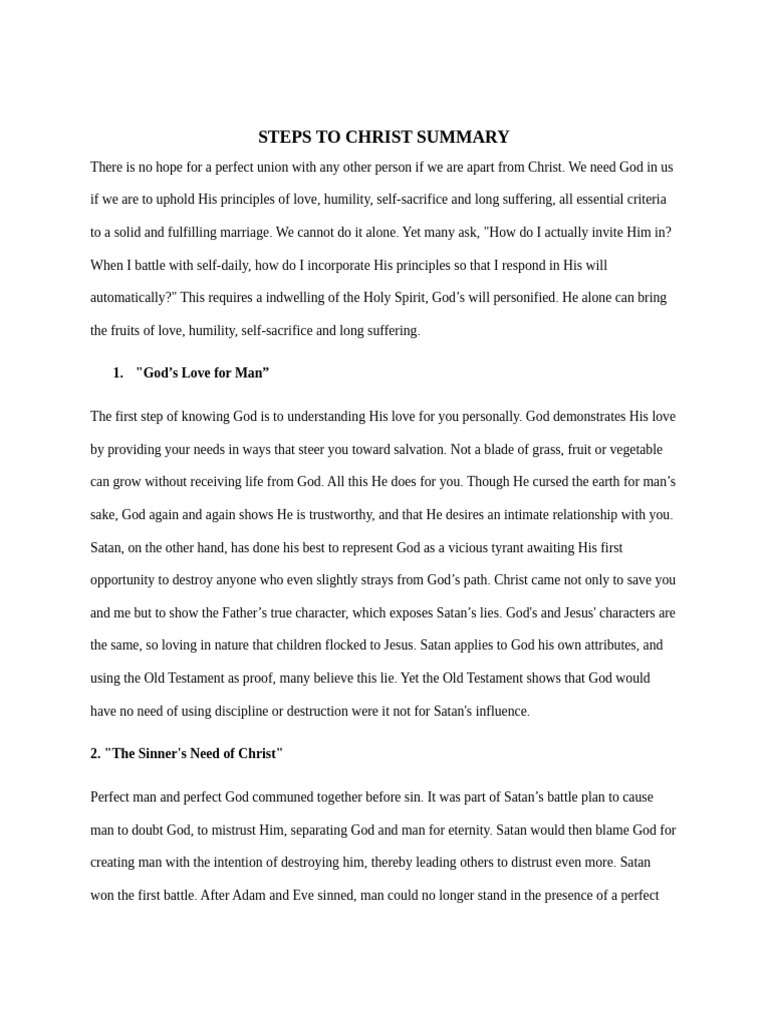 Steps to Christ: A Spiritual Guide | PDF | Jesus | Sin