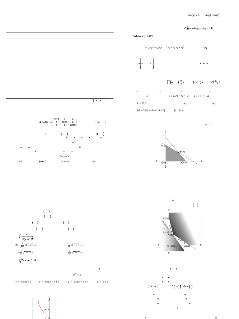 Maths-SQP 24-25 | PDF | Function (Mathematics) | Matrix (Mathematics)