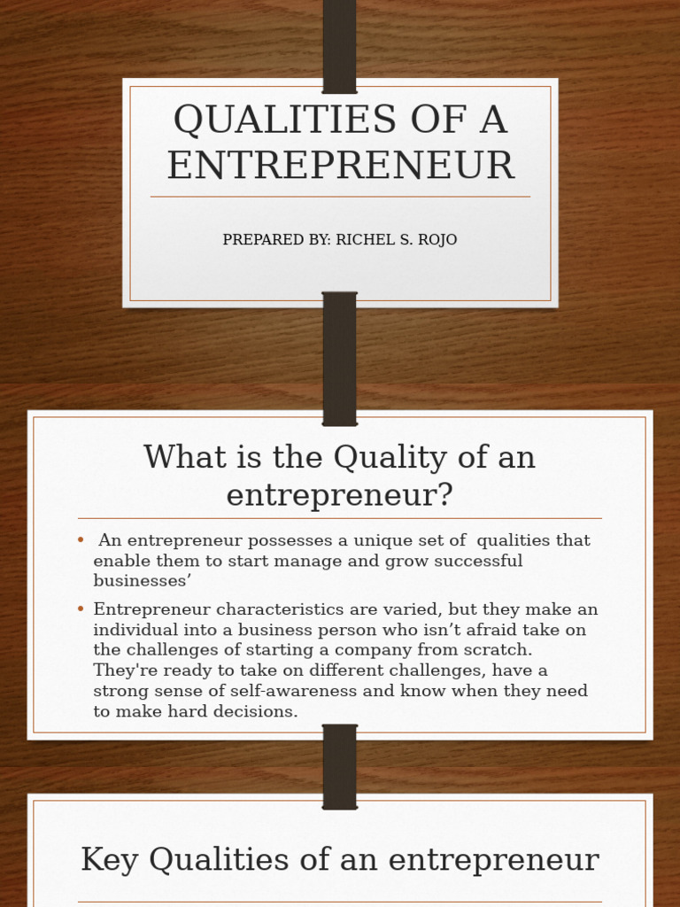 Qualities of A Entrepreneur | PDF | Entrepreneurship | Leadership