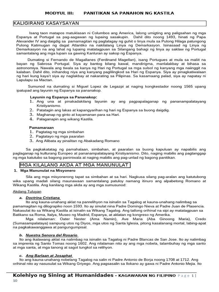 LIT 21 - Modyul 3 | PDF