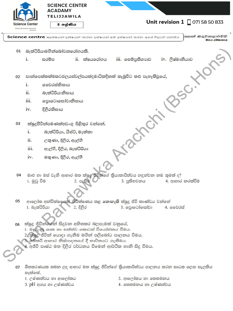 Unit Revision 1 | PDF