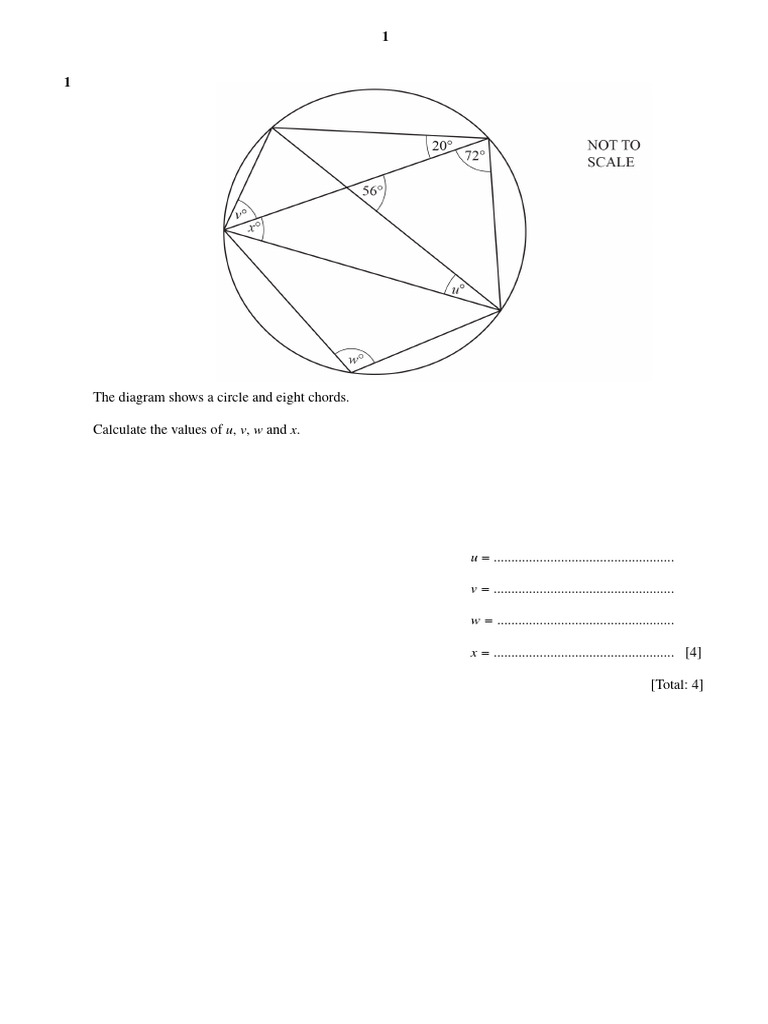 Circle Theorems Practice Questions | PDF | Circle | Angle
