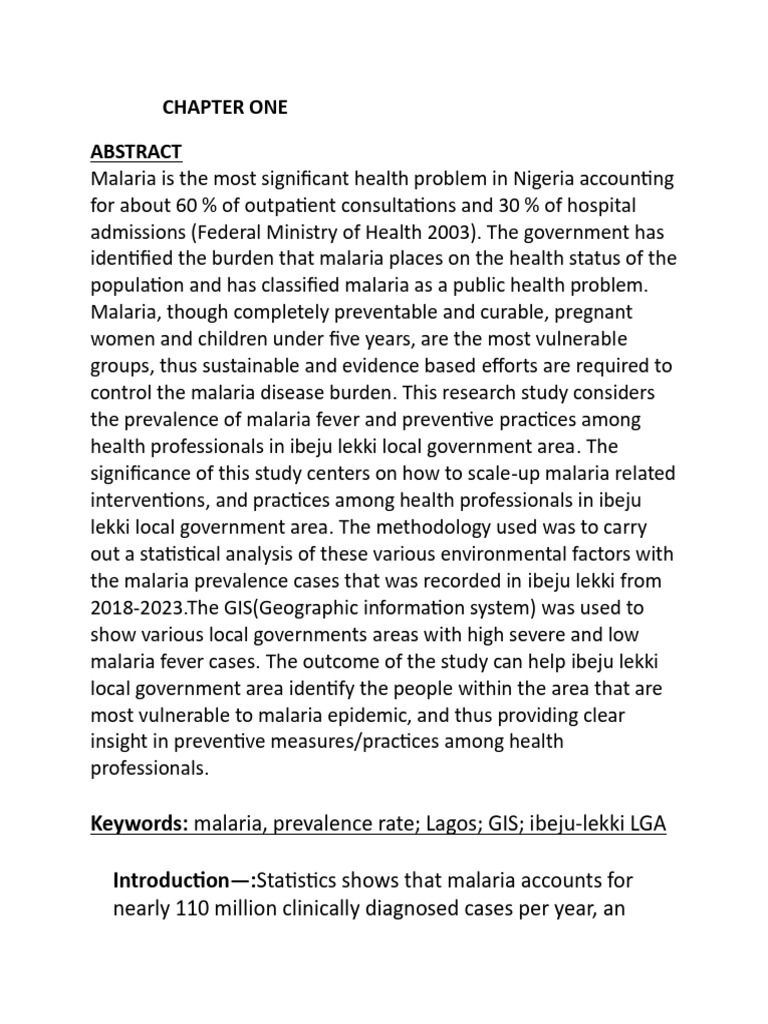 Preventive Methods of Malaria | PDF | Malaria | Public Health