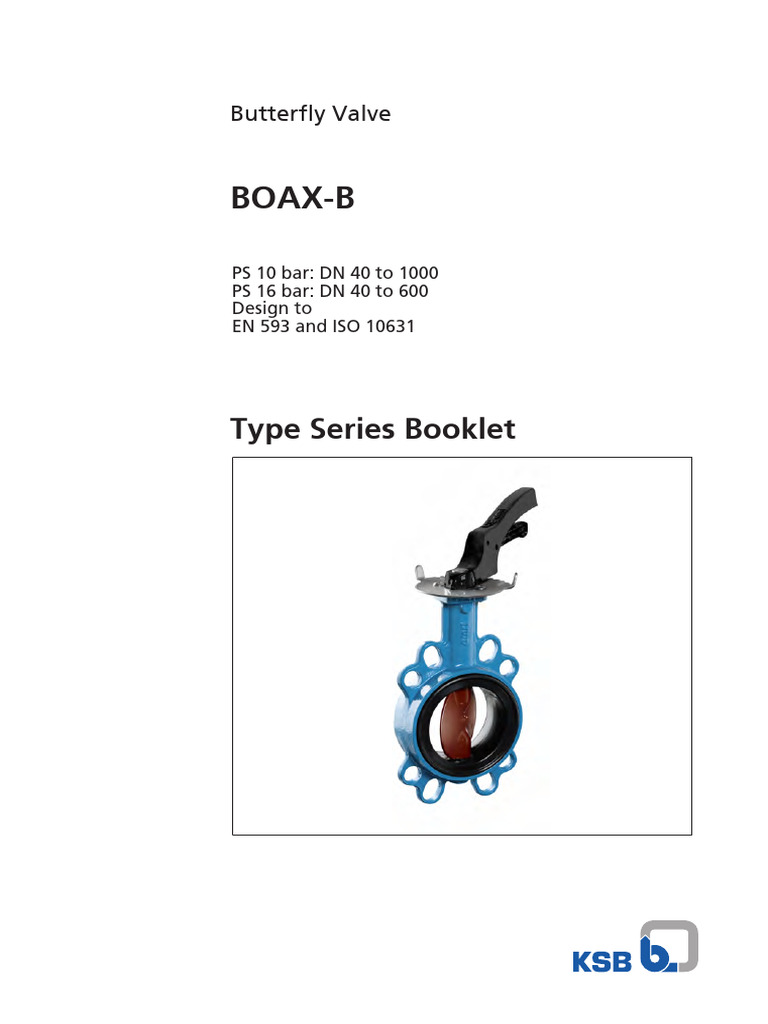 BOAX-B Butterfly Valve KSB | PDF | Valve | Power Supply