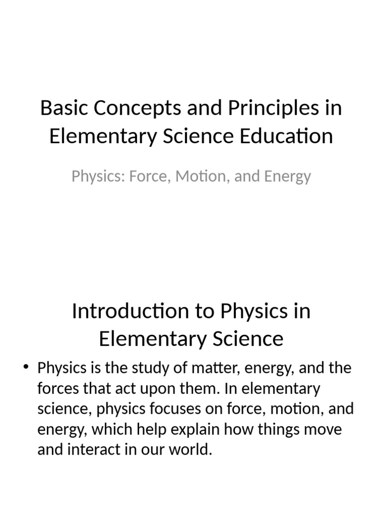 Basic Concepts Physics | PDF