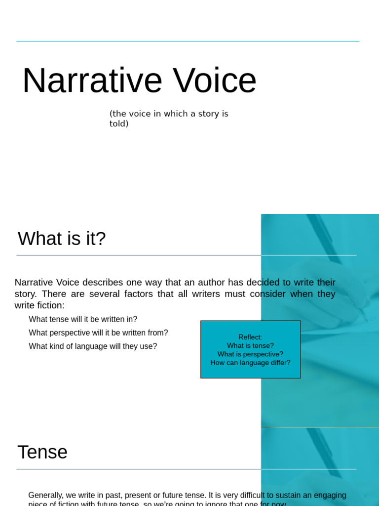 English s6 Y11 Close Study of Literature Resource 11 Narrativevoice ...