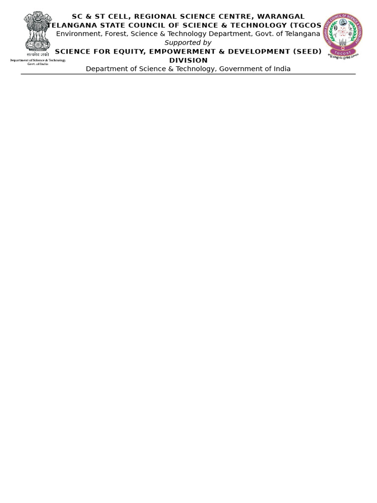 SC ST Cell DST Letterhead | PDF