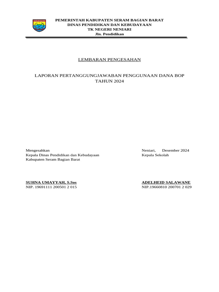 LEMBARAN PENGESAHAN | PDF