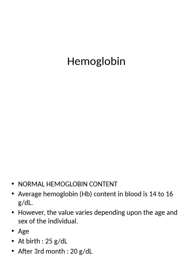 Hemoglobin | PDF