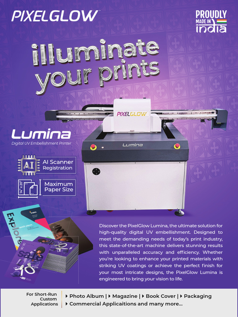 Pixelglow Lumina New-Product-Brocher A4-1 | PDF | Paper | Printer (Computing)