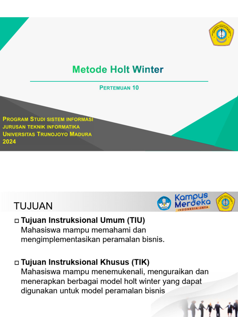 Model Peramalan Holt Winter | PDF