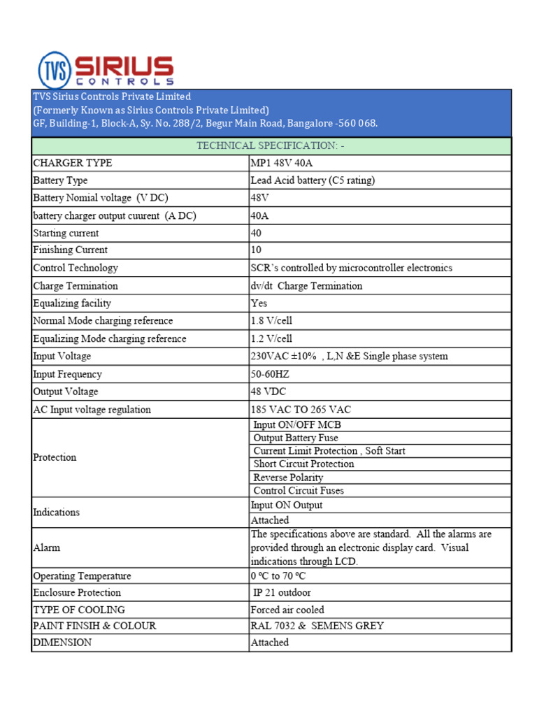 MP1 48V 40a Tech | PDF