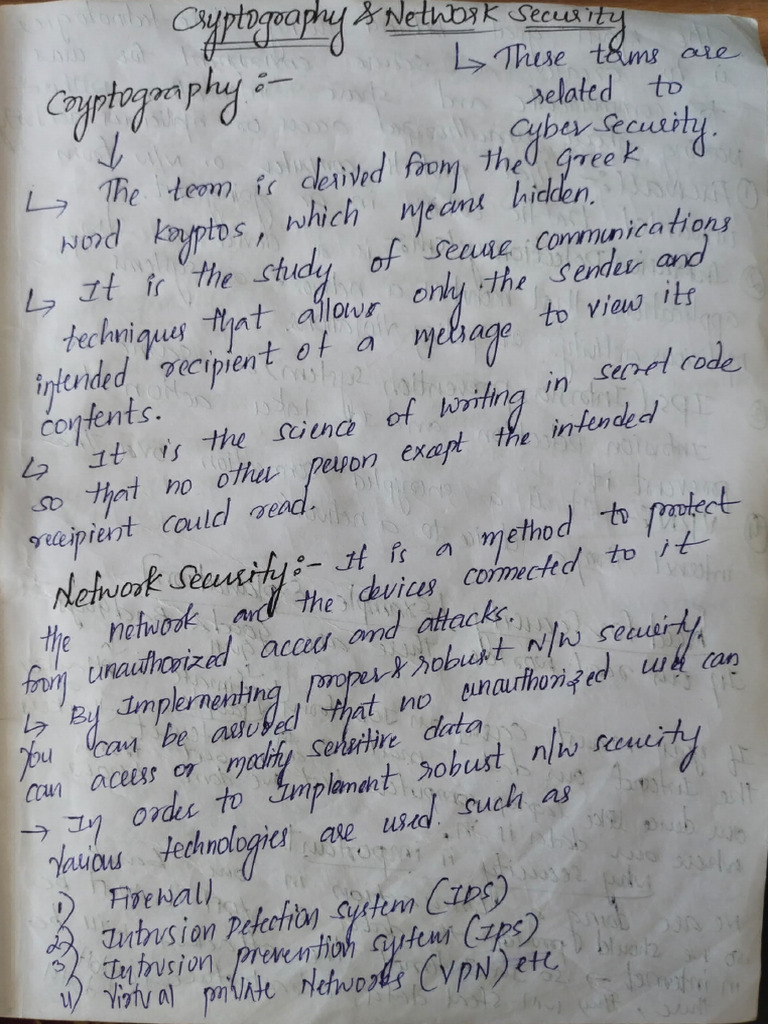 CNS Notes UNIT 1 (1) Subs | PDF