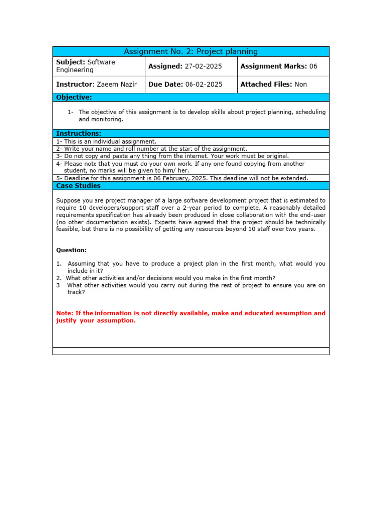 Software Engineering Assignment 02 | PDF